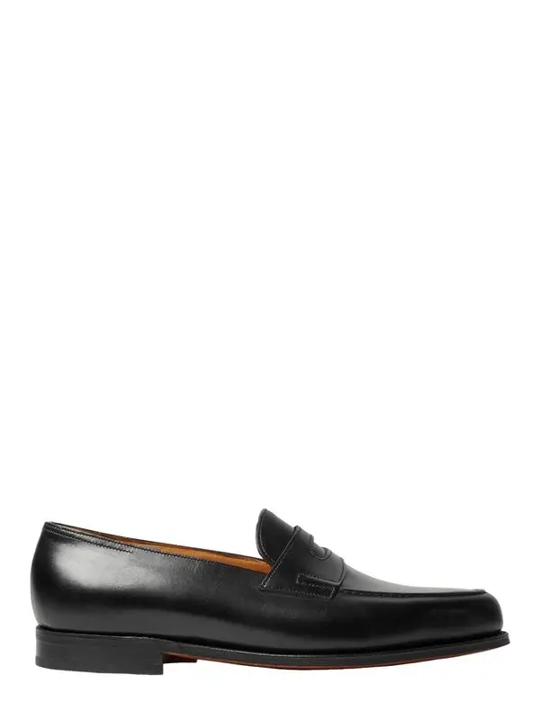 John Lobb Lopez Leather Penny Loafers - Black