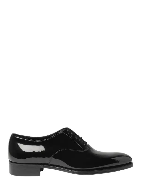 Kingsman George Cleverley For Patent-leather Oxford Shoes - Black