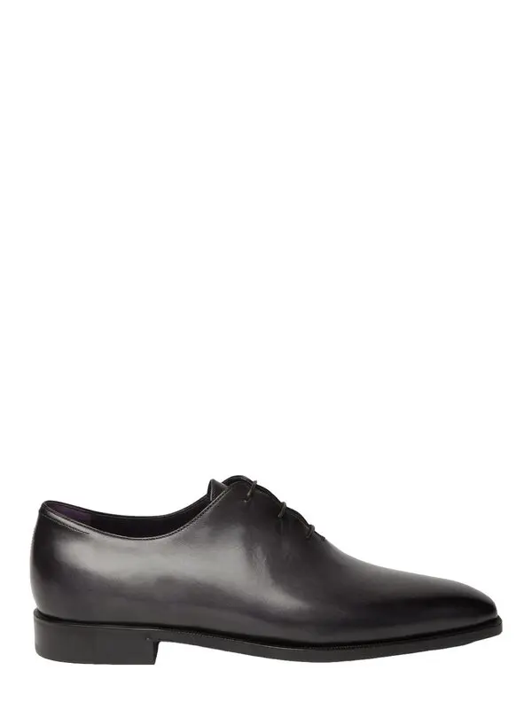 Berluti Leather Oxford Shoes - Black