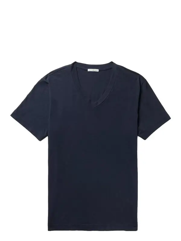 JAMES PERSE Slim-fit Combed Cotton-jersey T-shirt - Blue
