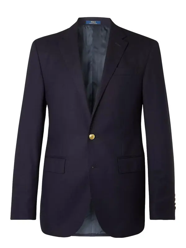 Polo Ralph Lauren Navy Slim-fit Unstructured Linen-blend Blazer - Blue