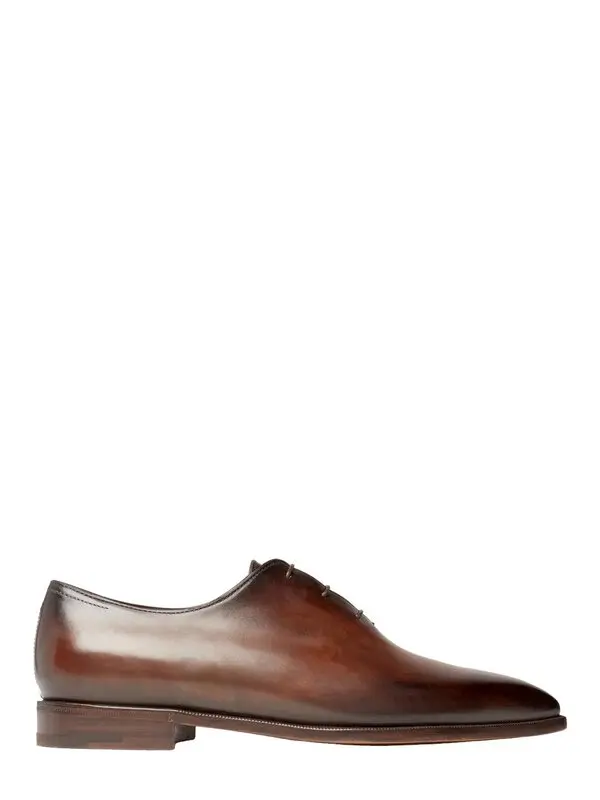 Berluti Blake Whole-cut Venezia Leather Oxford Shoes - Brown
