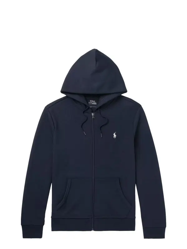 Polo Ralph Lauren Jersey Zip-up Hoodie - Blue