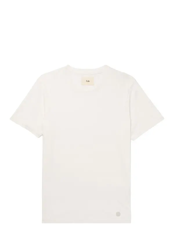 Folk Assembly Cotton-jersey T-shirt - White