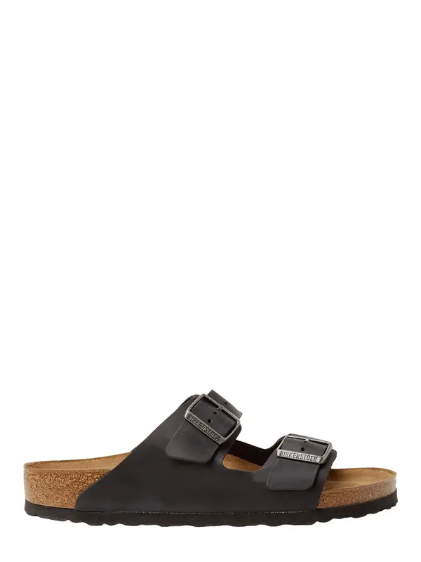 BIRKENSTOCK Arizona Oiled-leather Sandals - Black