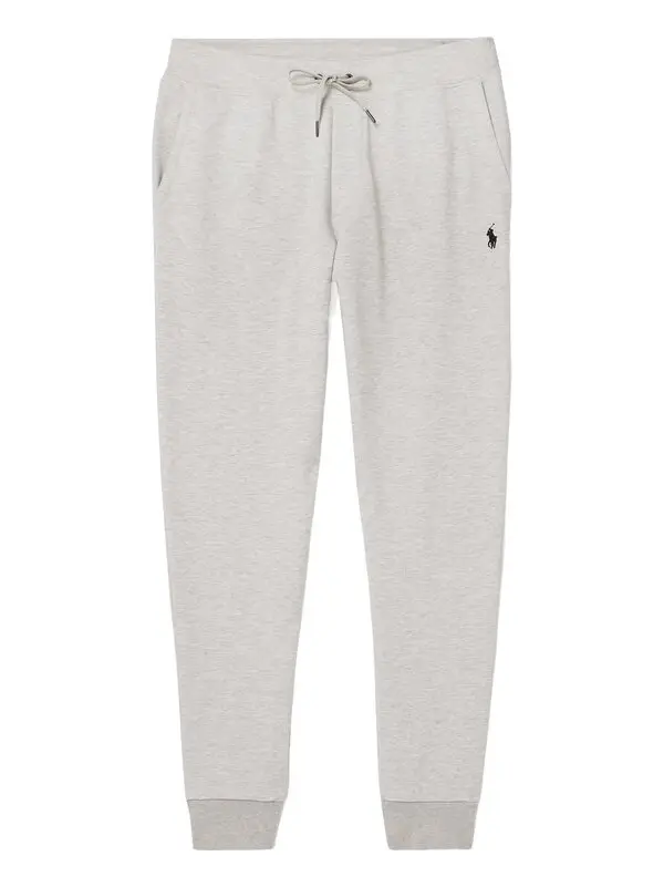 Polo Ralph Lauren Slim-fit Mélange Tapered Jersey Sweatpants - Gray