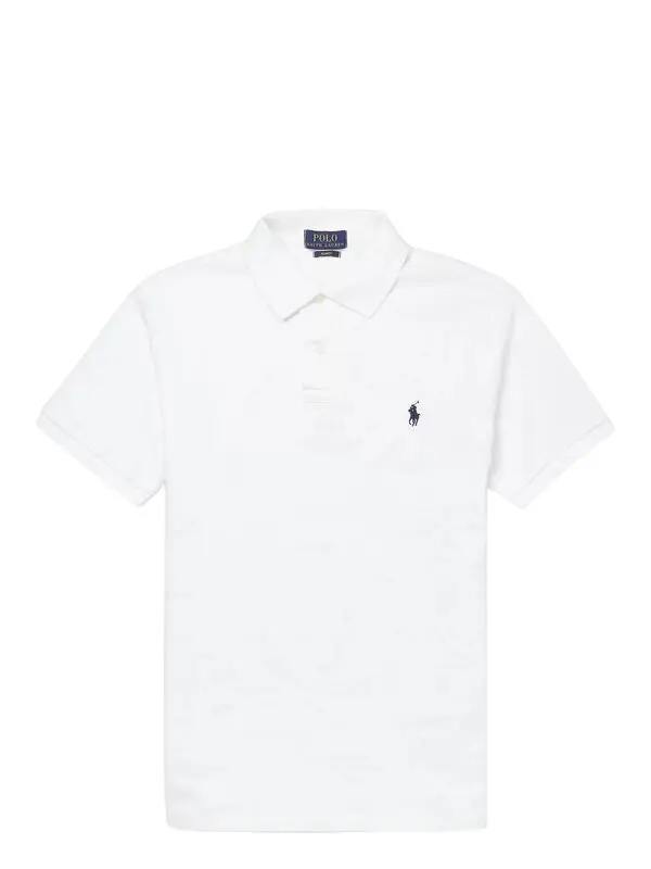 Polo Ralph Lauren Slim-fit Cotton-piqué Polo Shirt - White