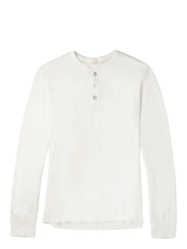 Rag & Bone Cotton-jersey Henley T-shirt - White