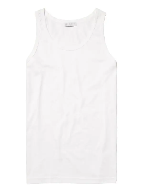 Sunspel Cotton-jersey Tank Top - White