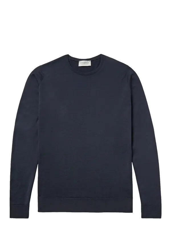 John Smedley Lundy Slim-fit Merino Wool Sweater - Blue