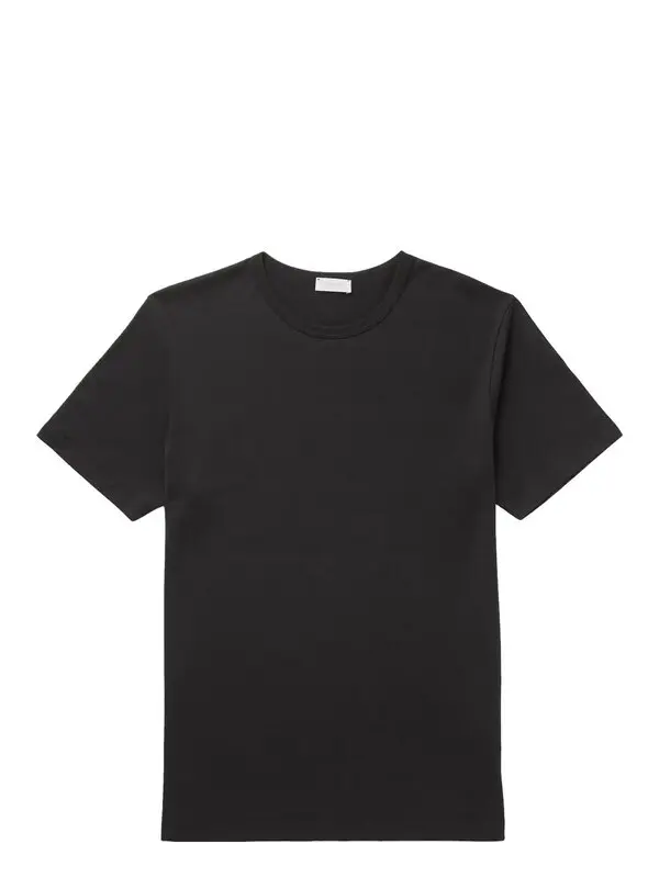 Sunspel Slim-fit Cotton-jersey T-shirt - Black