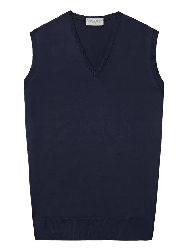 John Smedley Hadfield Slim-fit Merino Wool Sweater Vest - Blue