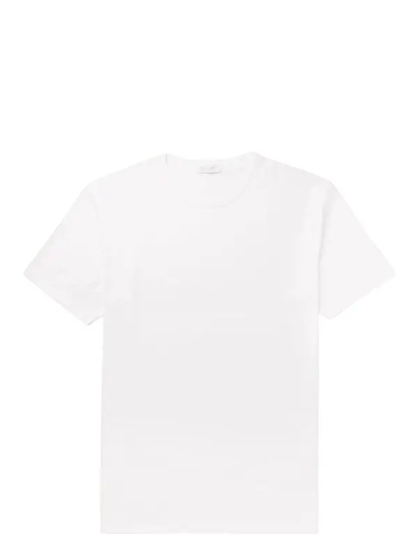 Sunspel Slim-fit Cotton-jersey T-shirt - White