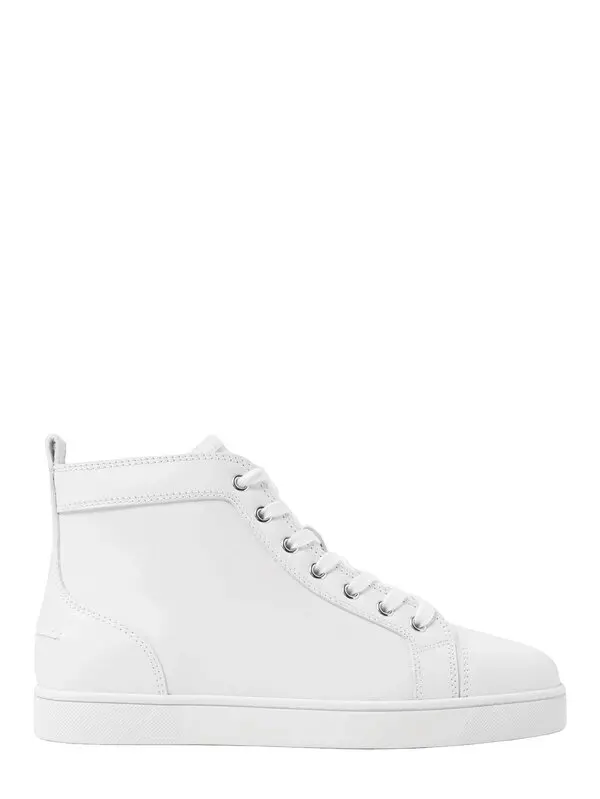 CHRISTIAN LOUBOUTIN Louis Leather High-top Sneakers - White