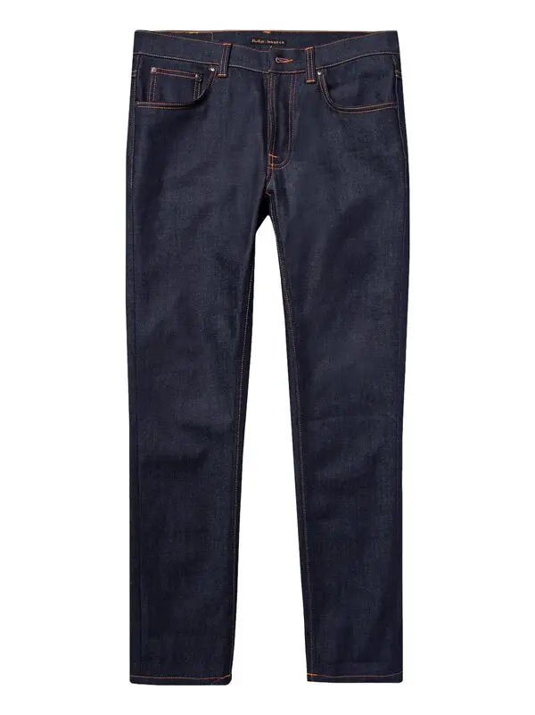 Nudie Jeans Lean Dean Slim-fit Dry Organic Denim Jeans - Blue