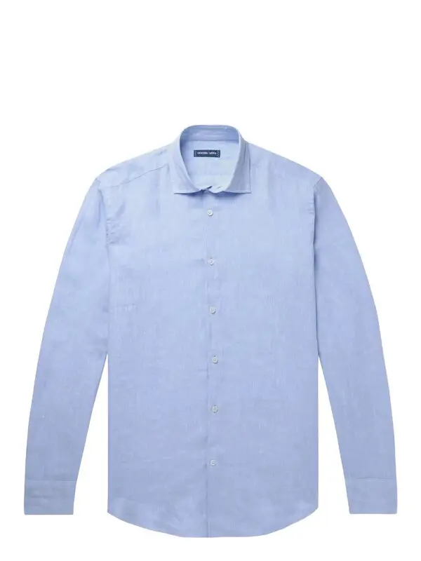 Frescobol Carioca Linen Shirt - Blue