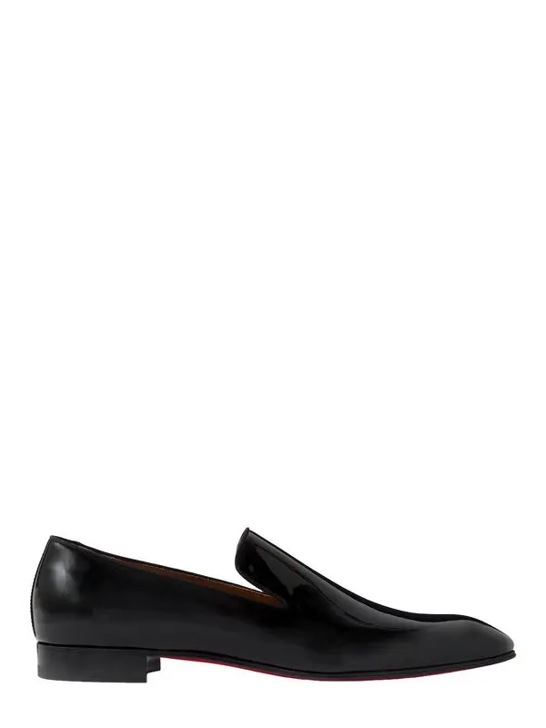 CHRISTIAN LOUBOUTIN Dandelion Patent-leather Loafers - Black