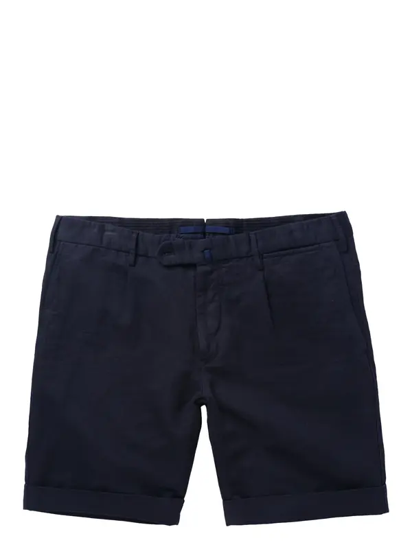 SLOWEAR Slim-fit Linen And Cotton-blend Shorts - Blue