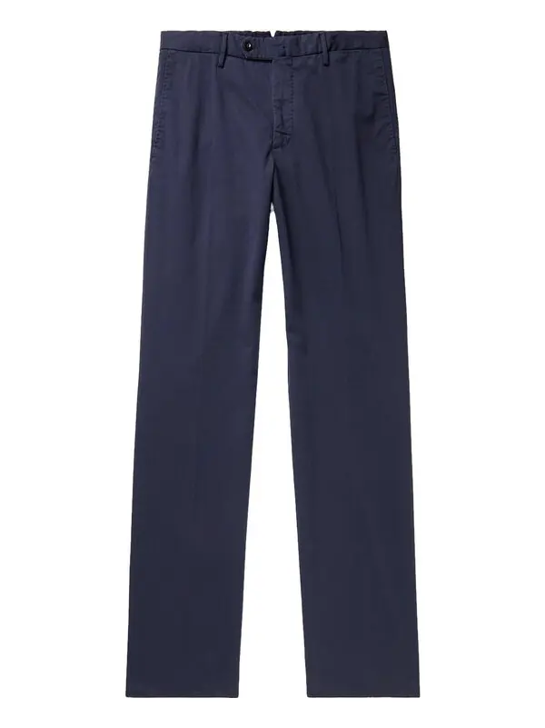 SLOWEAR Four Season Relaxed-fit Cotton-blend Chinos - Blue