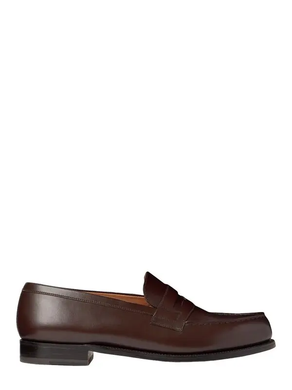 J.M. WESTON 180 Moccasin Leather Loafers - Brown