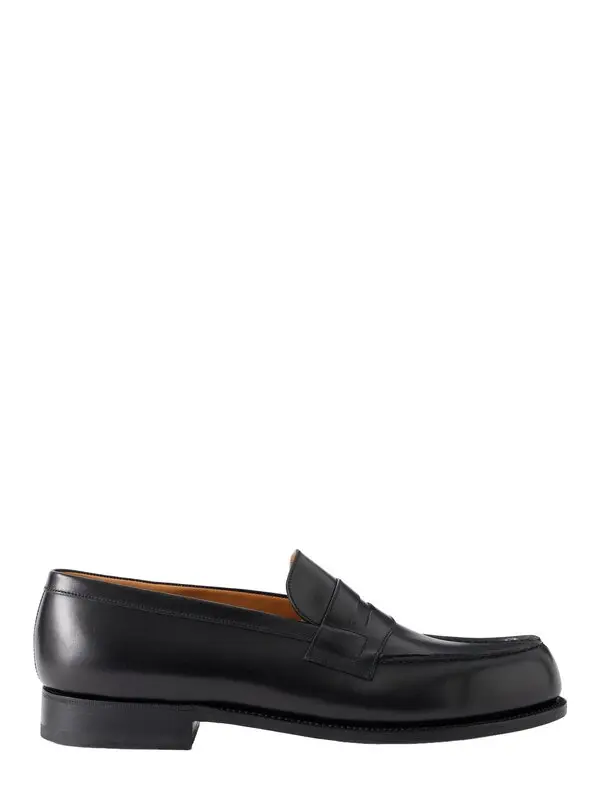 J.M. WESTON 180 Leather Loafers - Black