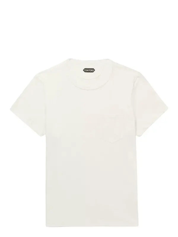 TOM FORD Cotton-jersey T-shirt - Neutrals