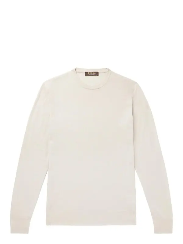 Loro Piana Slim-fit Baby Cashmere Sweater - Neutrals