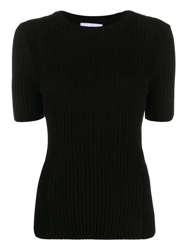 Rabanne Ribbed Fitted T-shirt - Black