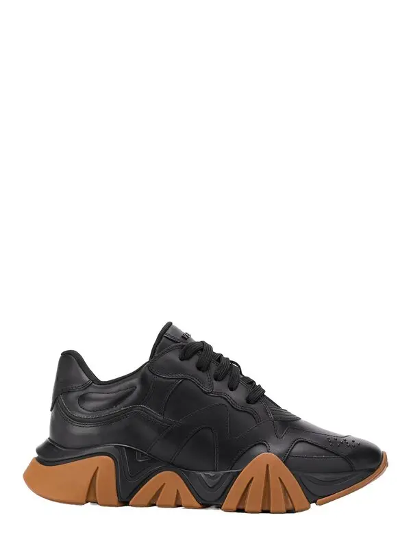 Versace Low-top Flatform Sneakers - Black