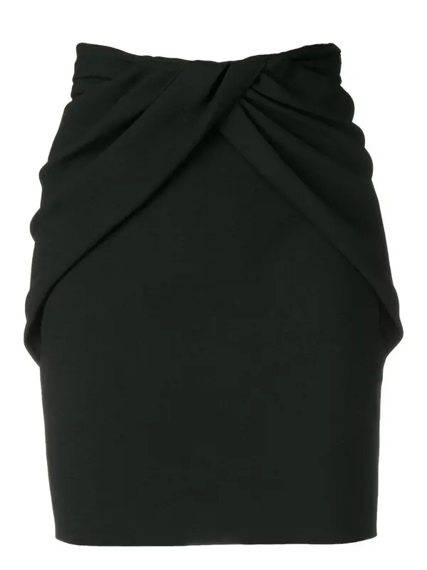 Saint Laurent Draped-style Skirt - Black