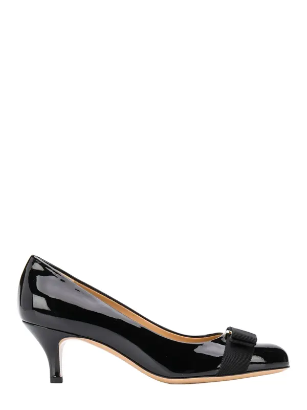 FERRAGAMO Vara Bow Mid-heel Pumps - Black