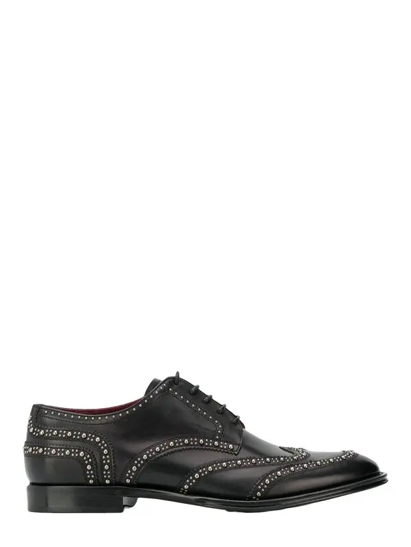 Dolce & Gabbana Studded Derby Shoes - Black