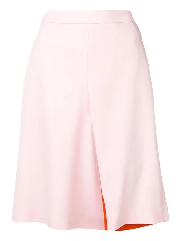 Y/project Contrast Lining Mid-length Skirt - Pink