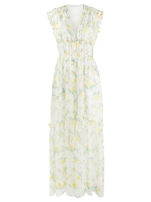 Philosophy Di Lorenzo Serafini Floral-print Flared Dress - White