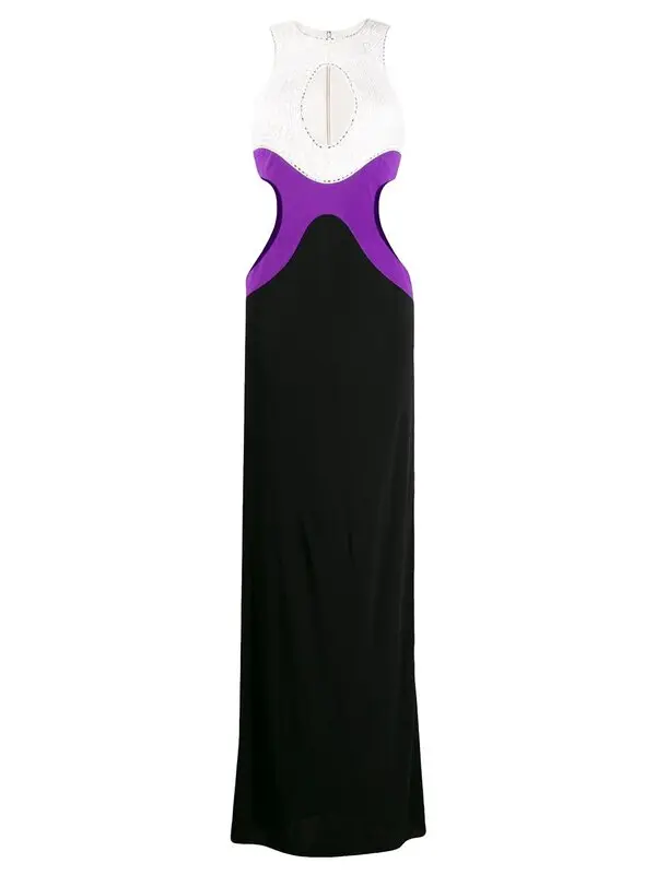 Emilio Pucci Color Block Evening Gown - Black