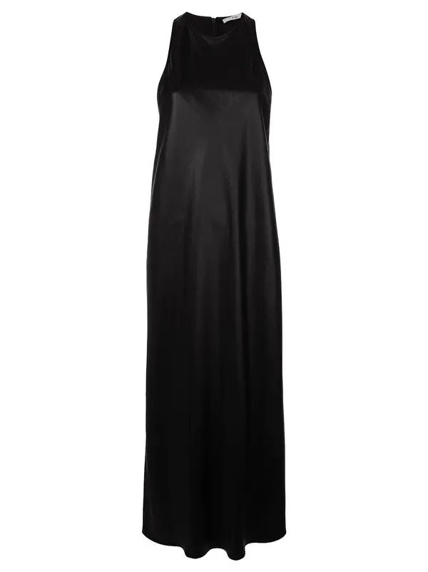 Tibi Celia Draped Bias Dress - Black