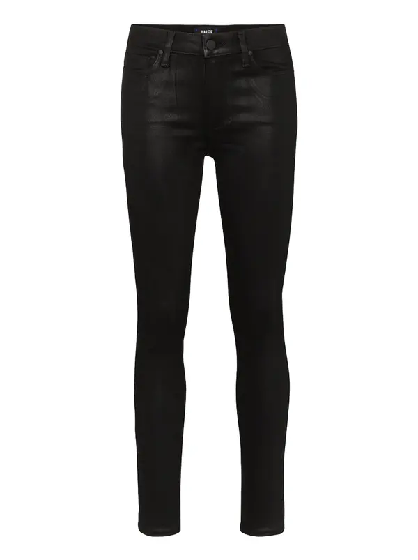 Paige Hoxton Coated Skinny Jeans - Black