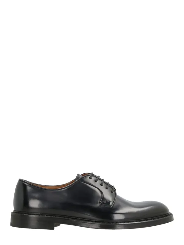 DOUCAL'S Leather Derby Shoes - Black