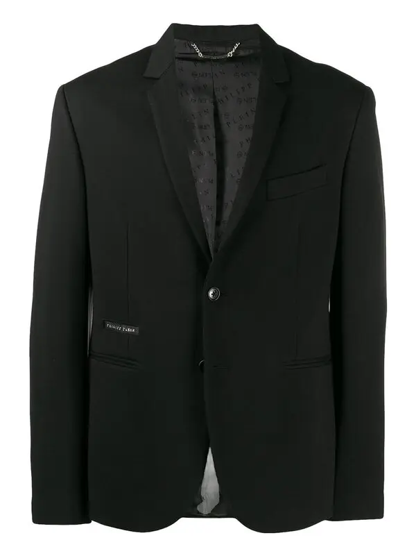 Philipp Plein Skull Logo Blazer - Black