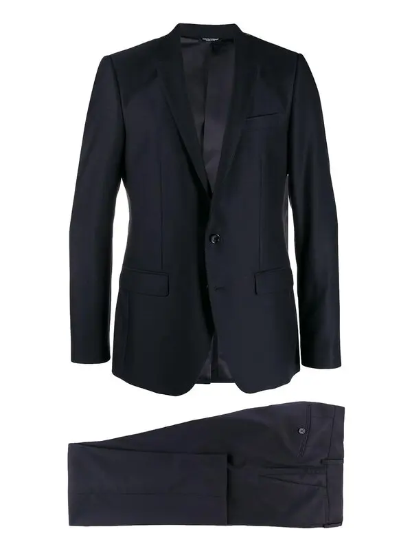 Dolce & Gabbana Martini-fit Virgin Wool Suit - Blue