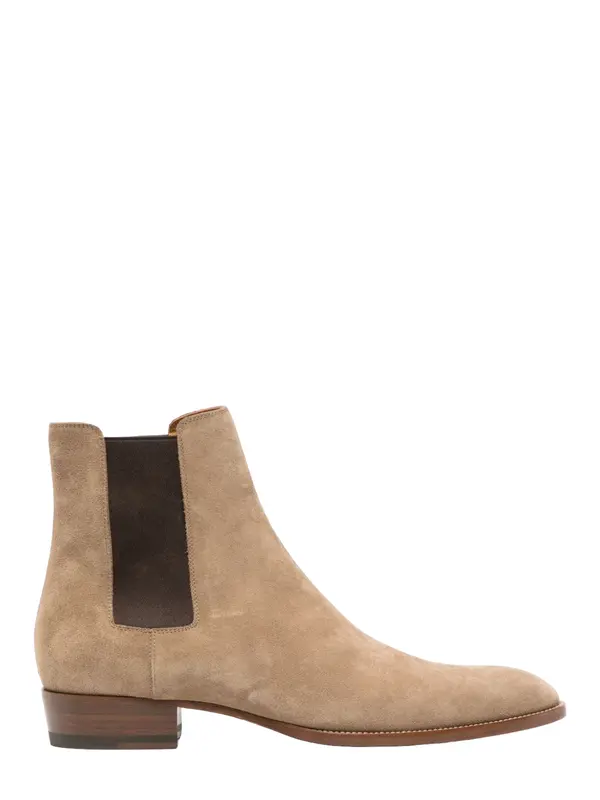 Saint Laurent Wyatt Chelsea Boots - Neutrals