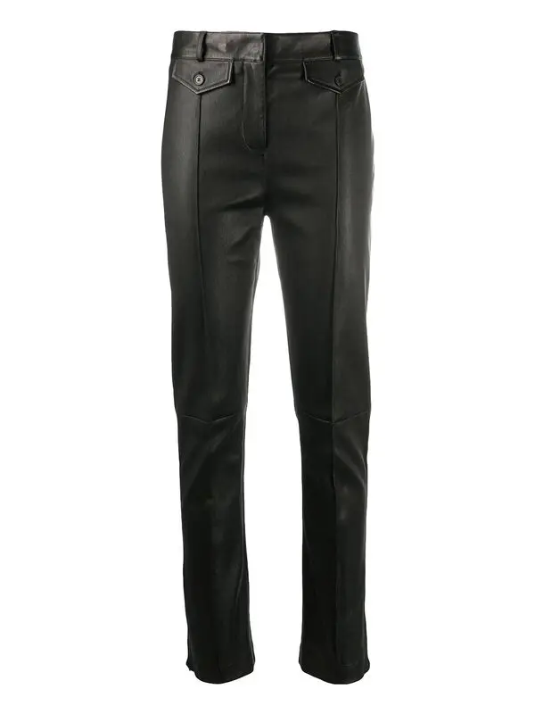 TOM FORD Leather Skinny-leg Trousers - Brown