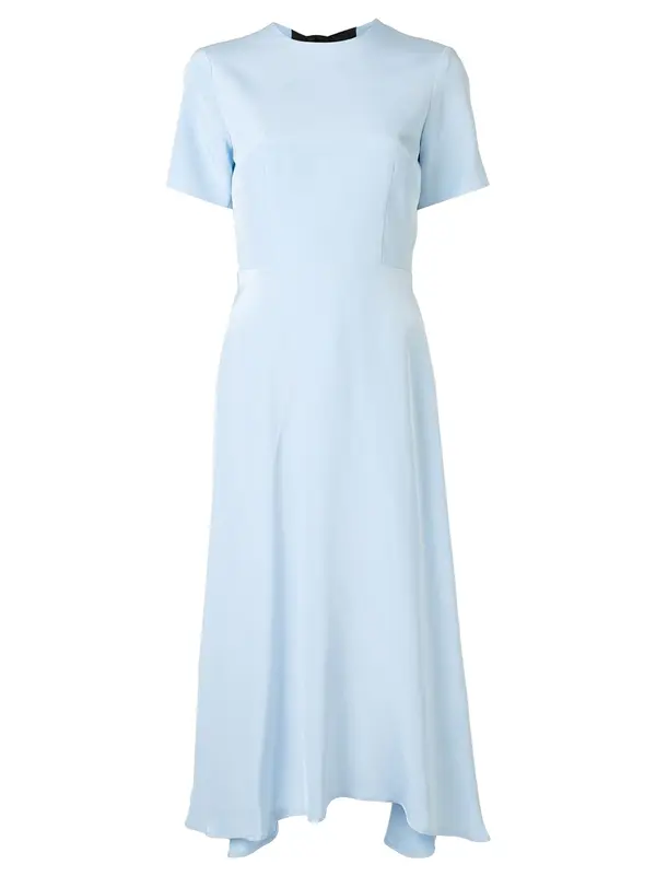 MACGRAW Tie Back Midi Dress - Blue