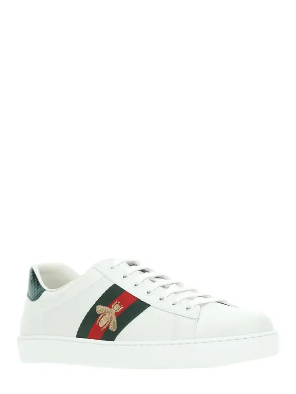 Gucci Ace Web-trim Sneakers - White