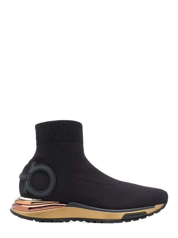 FERRAGAMO Gardena High-top Sneakers - Black