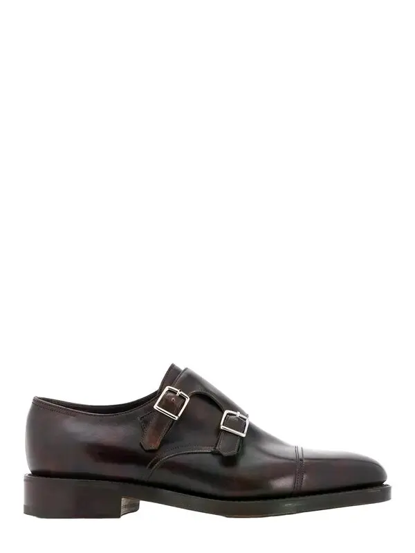 John Lobb William Buckled Monk Shoes - Brown