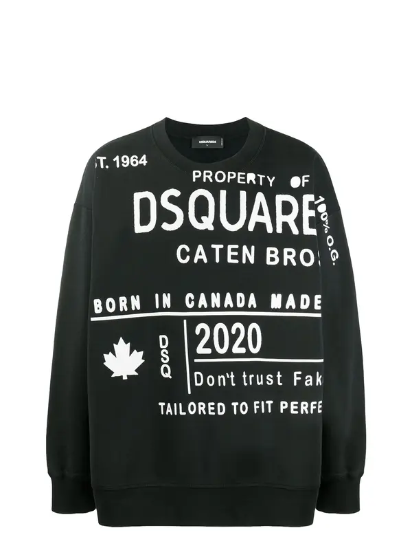 Dsquared2 Printed Sweatshirt - Black