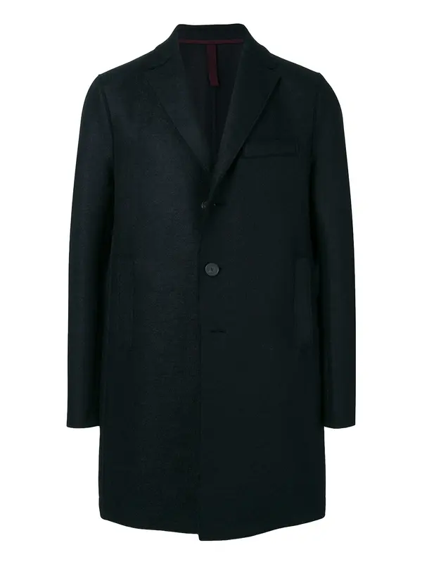 Harris Wharf London Single Breasted Coat - Blue