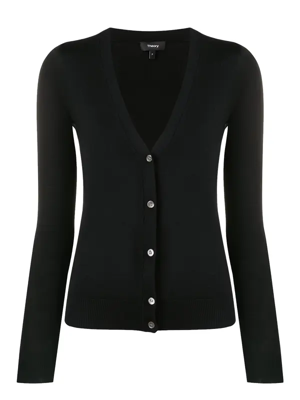 Theory V-neck Cardigan - Black