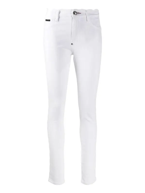 Philipp Plein Statement Skinny Jeans - White